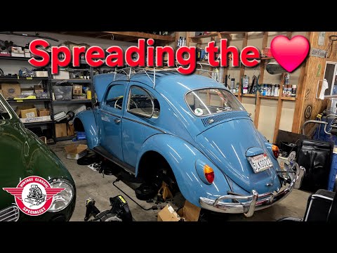 VCS Vintage VW Restoration shop daily update, Episode 747, back on the beautiful blue '64 Beetle!