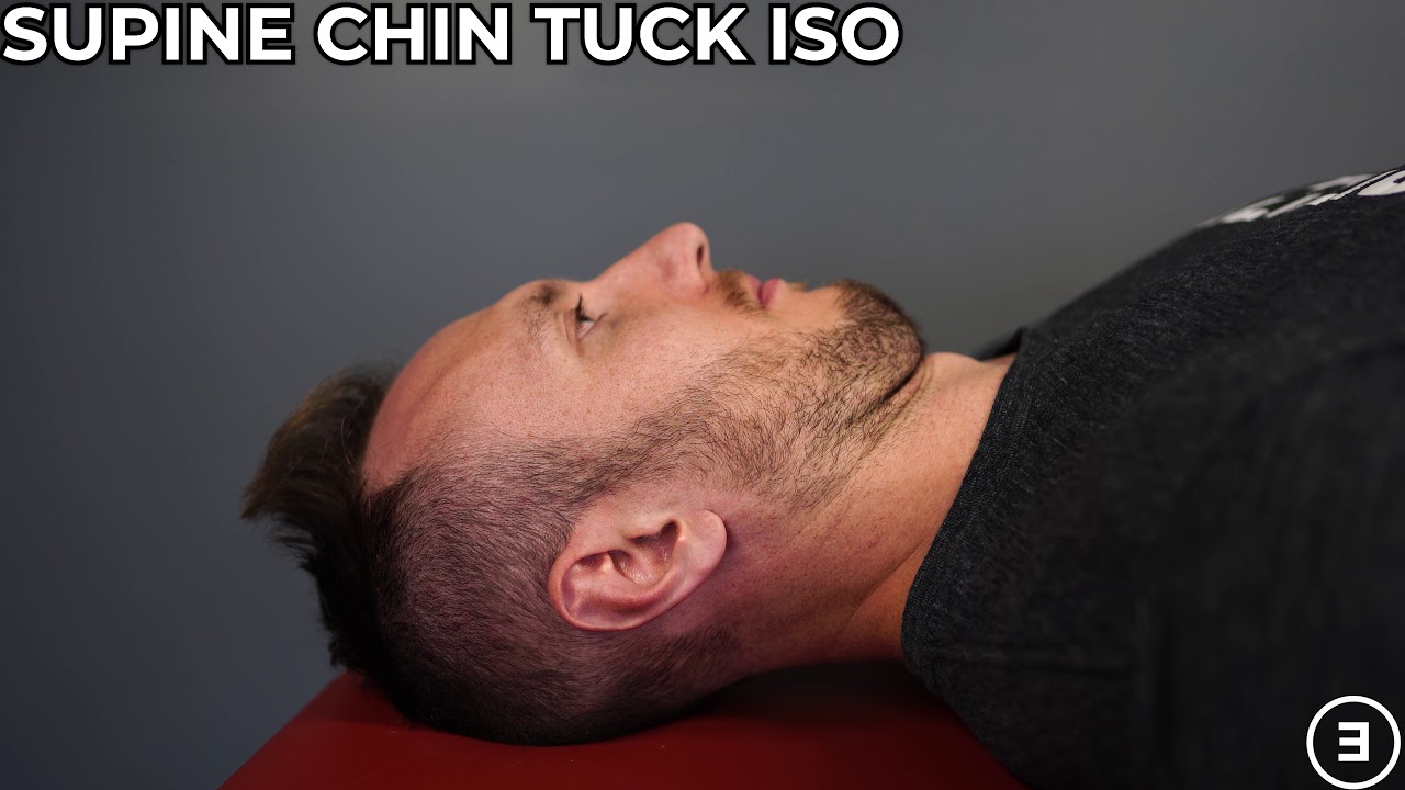 Supine Chin Tuck Isometric - YouTube