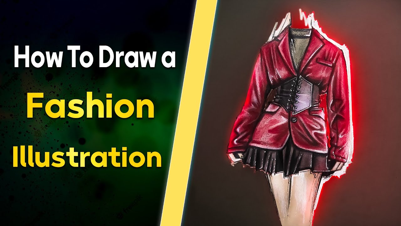 ⚫ How to draw a Fashion Illustration | Step by step 🔴 - YouTube