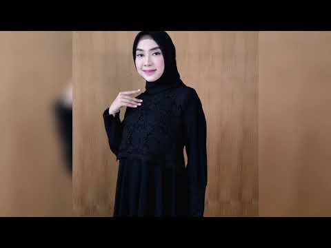 RAISMA MUSLIM WEAR Gamis Hitam Burkat Untuk Pesta Dan Lebaran Bisa COD JBT2 / Dress Hitam
