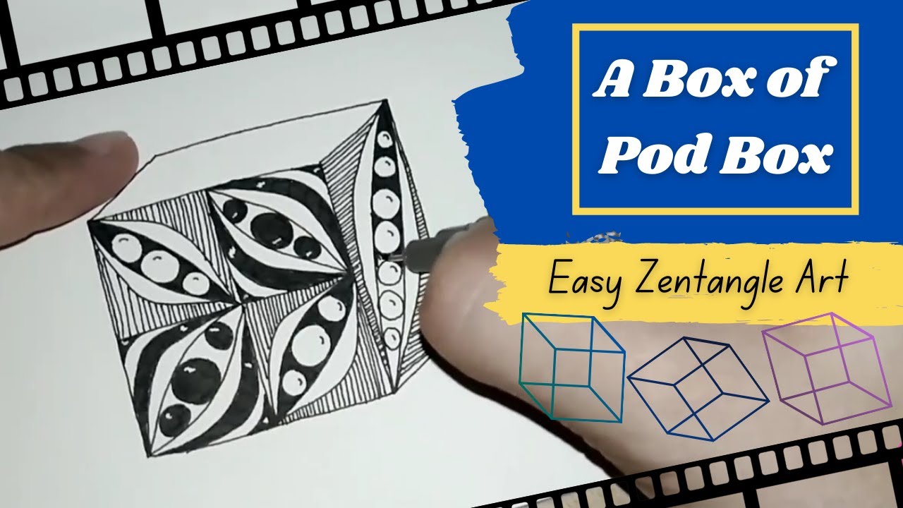 Zentangle Pattern Tutorial | Pod Box | Practice with me! - YouTube