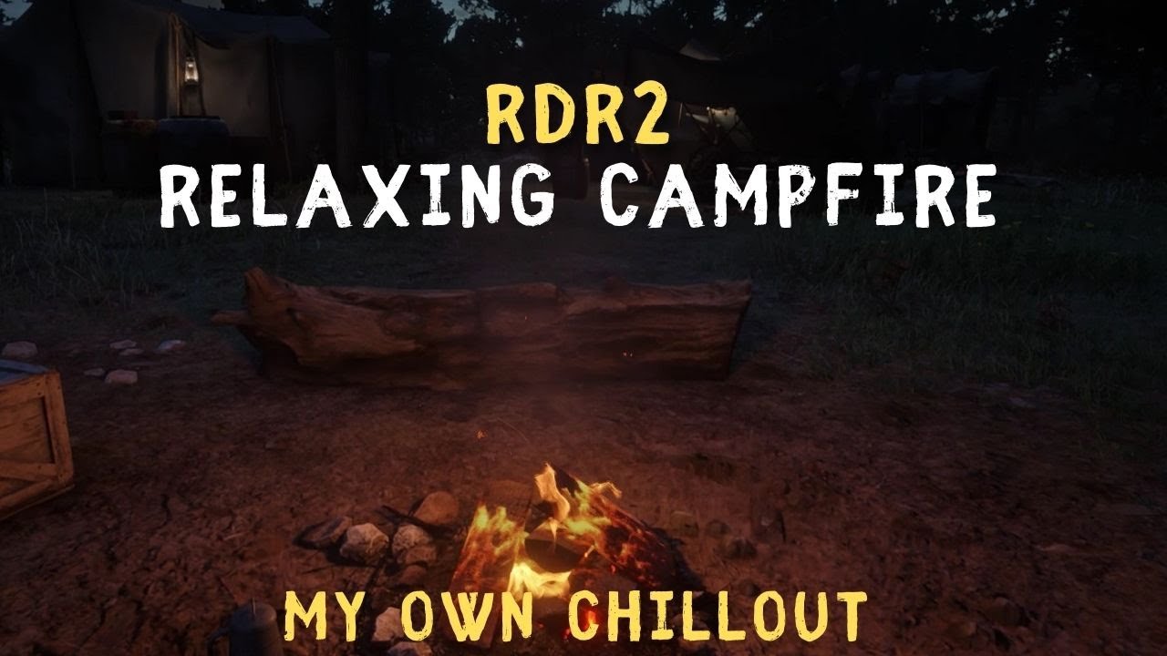 Campfire at night Red Dead Redemption 2 ambience ASMR | nature sounds ...