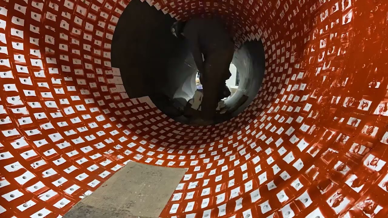 WC90 High Alumina Ceramic Weldable Tile Install in a cone. - YouTube