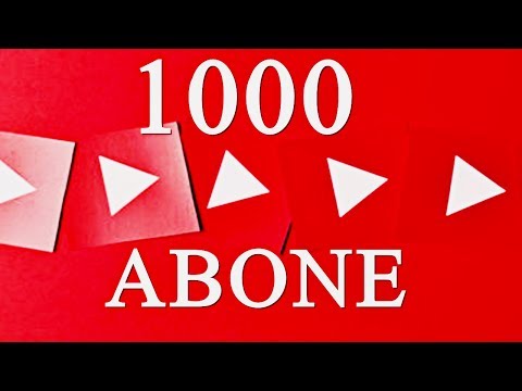 1000 ABONEYE ÖZEL TEBRİK VİDEOLARI !