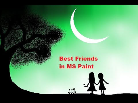 The Best Friends Scenery In MS Paint | Simple drawing methods in MS ...
