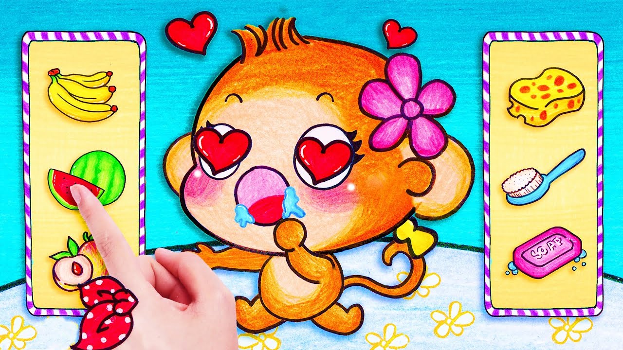 Monkey Baby Cici Goes To Harvest Fruit On The Farm - 원숭이 아기 Cici는 농장에서 ...