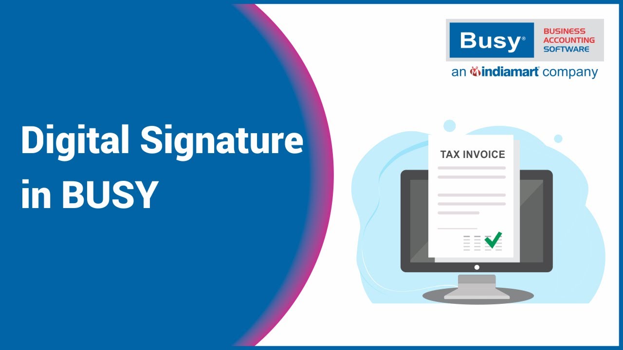 Digital Signatures | BUSY | DSC Dongle | English - YouTube