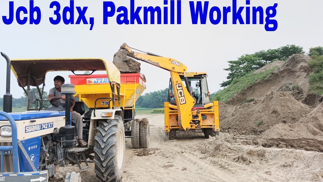 Jcb 3dx, Pakmill Working in Bricks Bhata - YouTube