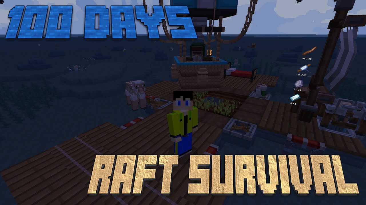 100 Day Raft Survival...ist so langweilig 🥱 | Minecraft Bedrock Map ...