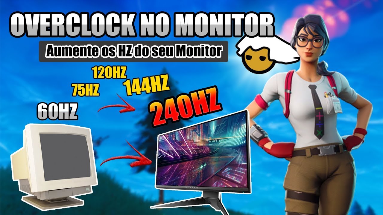 AUMENTE OS HZ DO SEU MONITOR | 60hz to 83hz | OVERCLOCK NO MONITOR ...