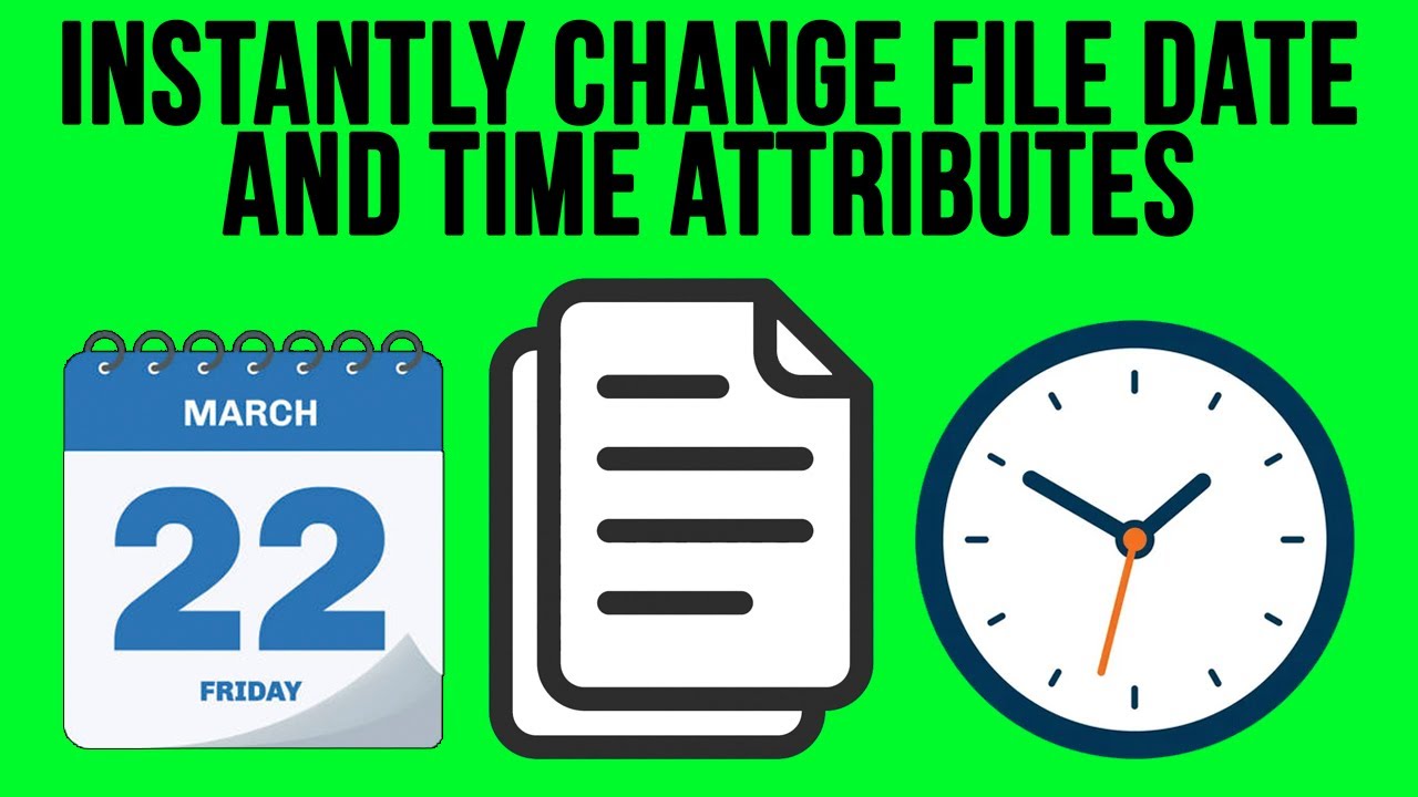 How To Apply The Date And Time Attribute From One File To Other Files Instantly Youtube