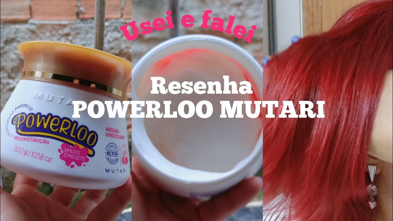 MÁSCARA POWERLOO EFEITO CHICLETE Reconstrução mutari RESENHA - YouTube