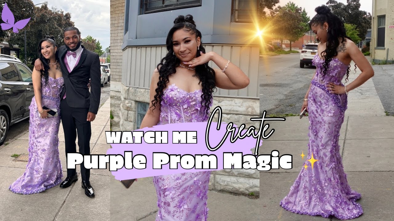 Watch Me Create Purple Prom Magic | Creating a Lovely Lilac Prom Dress ...