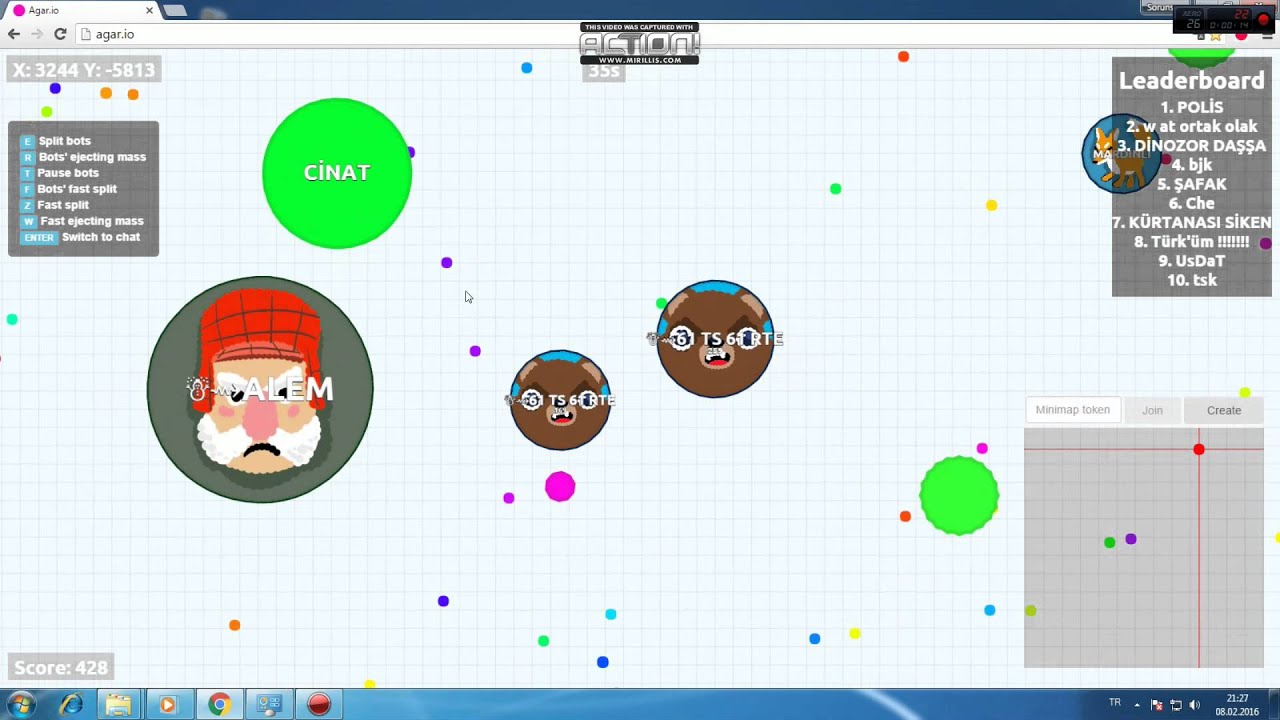 AGAR İO FREE 50 BOTS WORKİNG !!! - YouTube