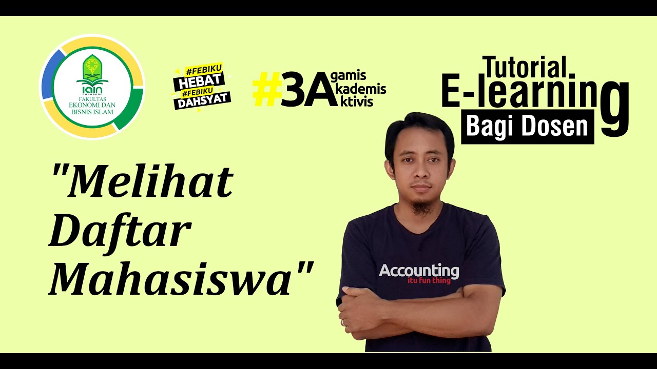 Tutorial E-learning Dosen - Melihat Daftar Mahasiswa - YouTube