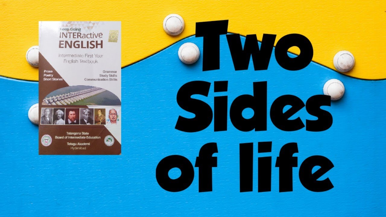 Two Sides Of Life by Booker. T. Washington. #TS Inter first year ...