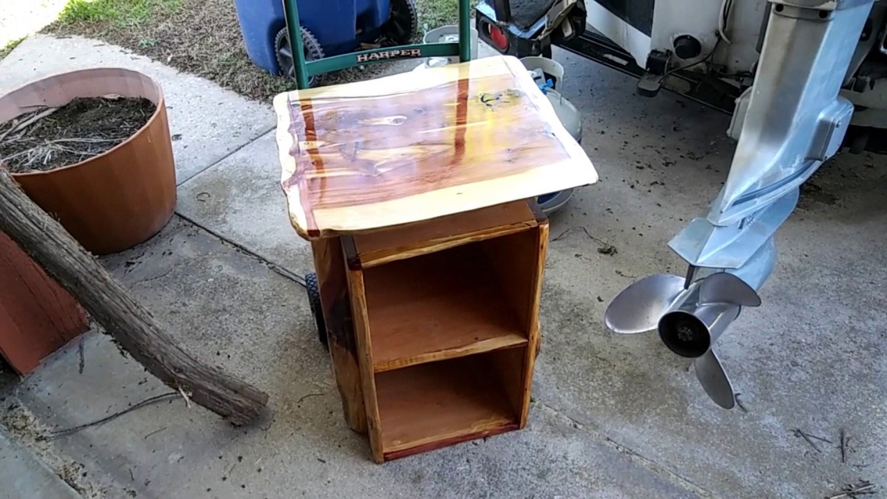 Converting a shelf into an end table - YouTube