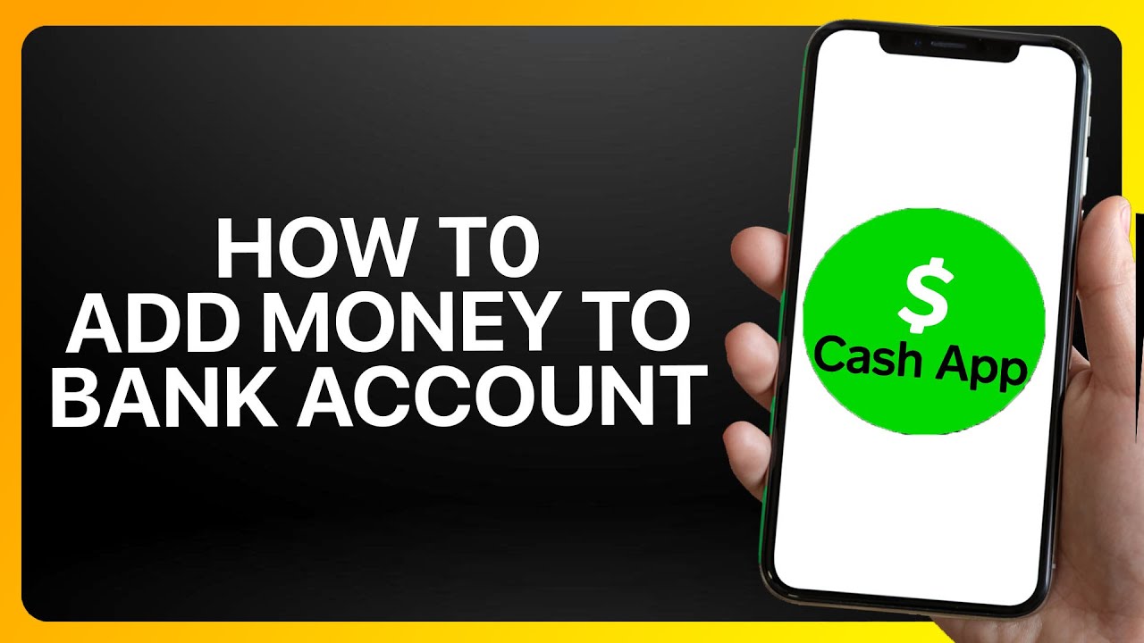 How To Add Cash App Money To Bank Account Tutorial - YouTube