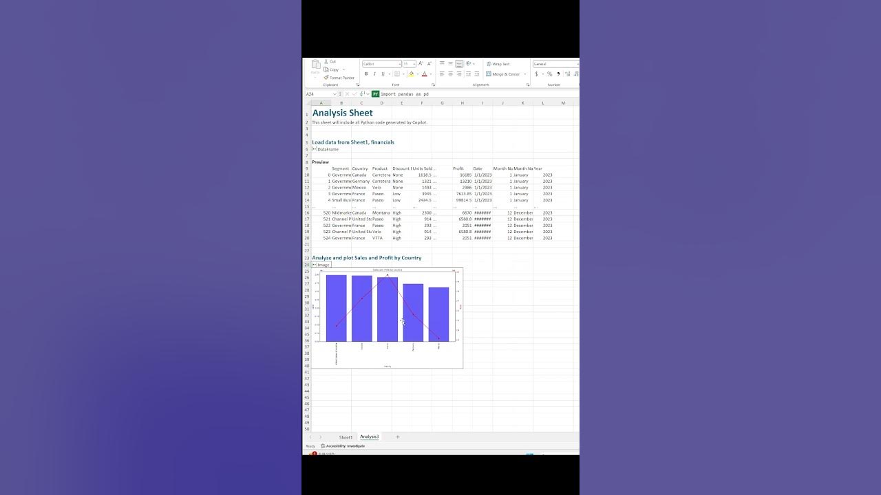 Quick walkthrough of Copilot in Excel Feat. Python! - YouTube