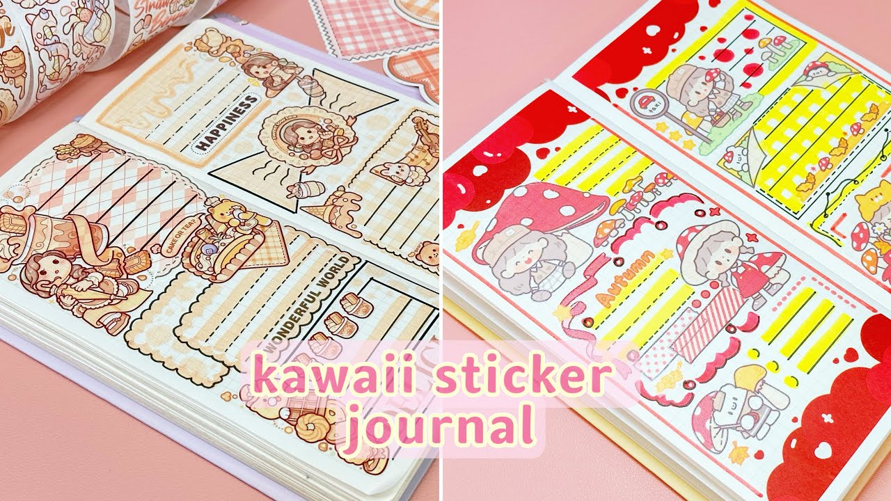 stickers journaling 💕cute kawaii sticker🌈 Immersive ASMR bullet journal ...