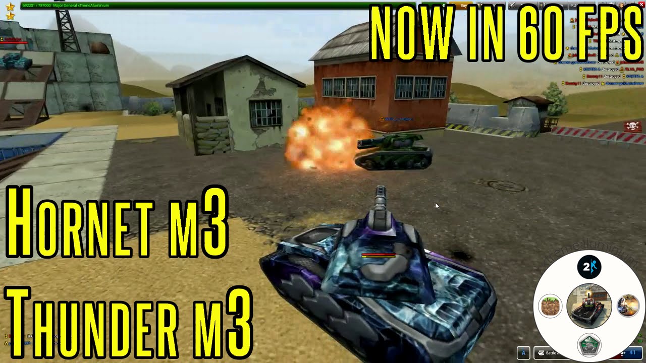 Tanki Online: M3 Hornet/Thunder Gameplay (2015) - YouTube