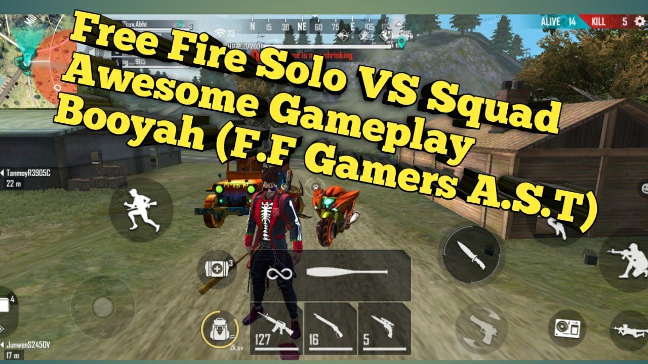 Free Fire Solo VS Squad Awesome Gameplay (F.F Gamers A.S.T) - YouTube