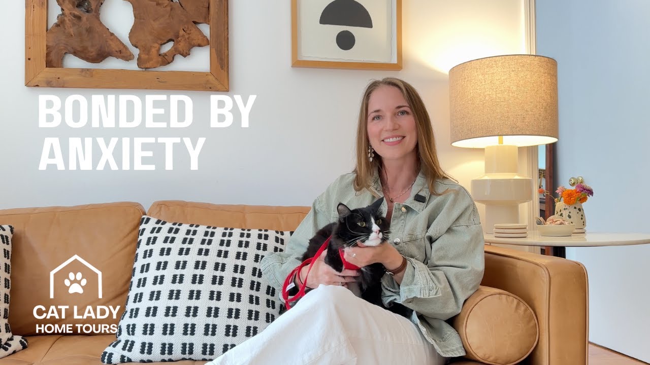 Bonded by anxiety | Kate Koza Cat Lady Home Tour - YouTube