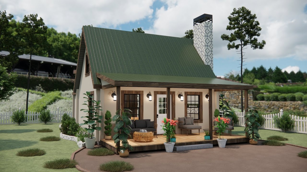 22x44 ft (7x13 m) 2-Story Small House Design | Space-Saving Floor Plan ...