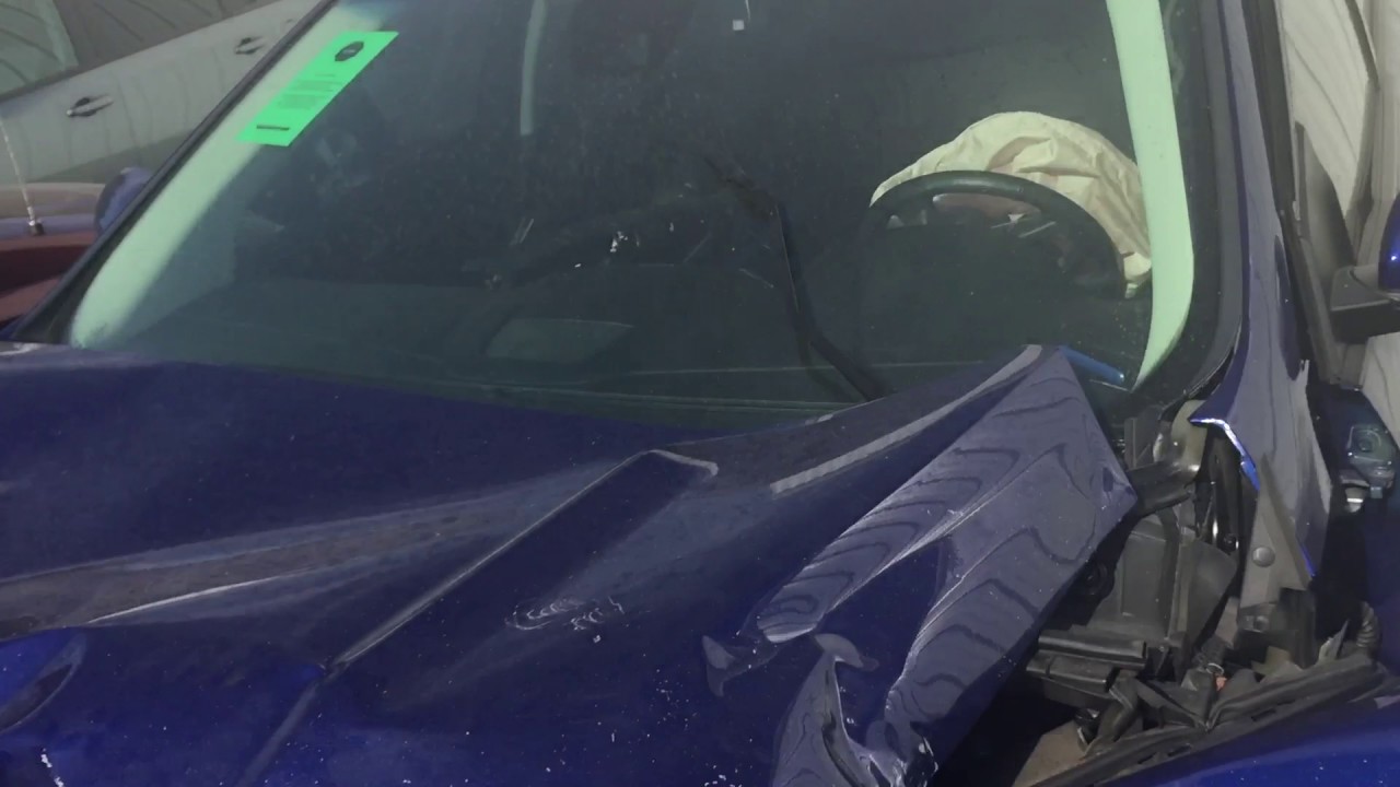 Front impact at 55mph in Ford Edge - YouTube