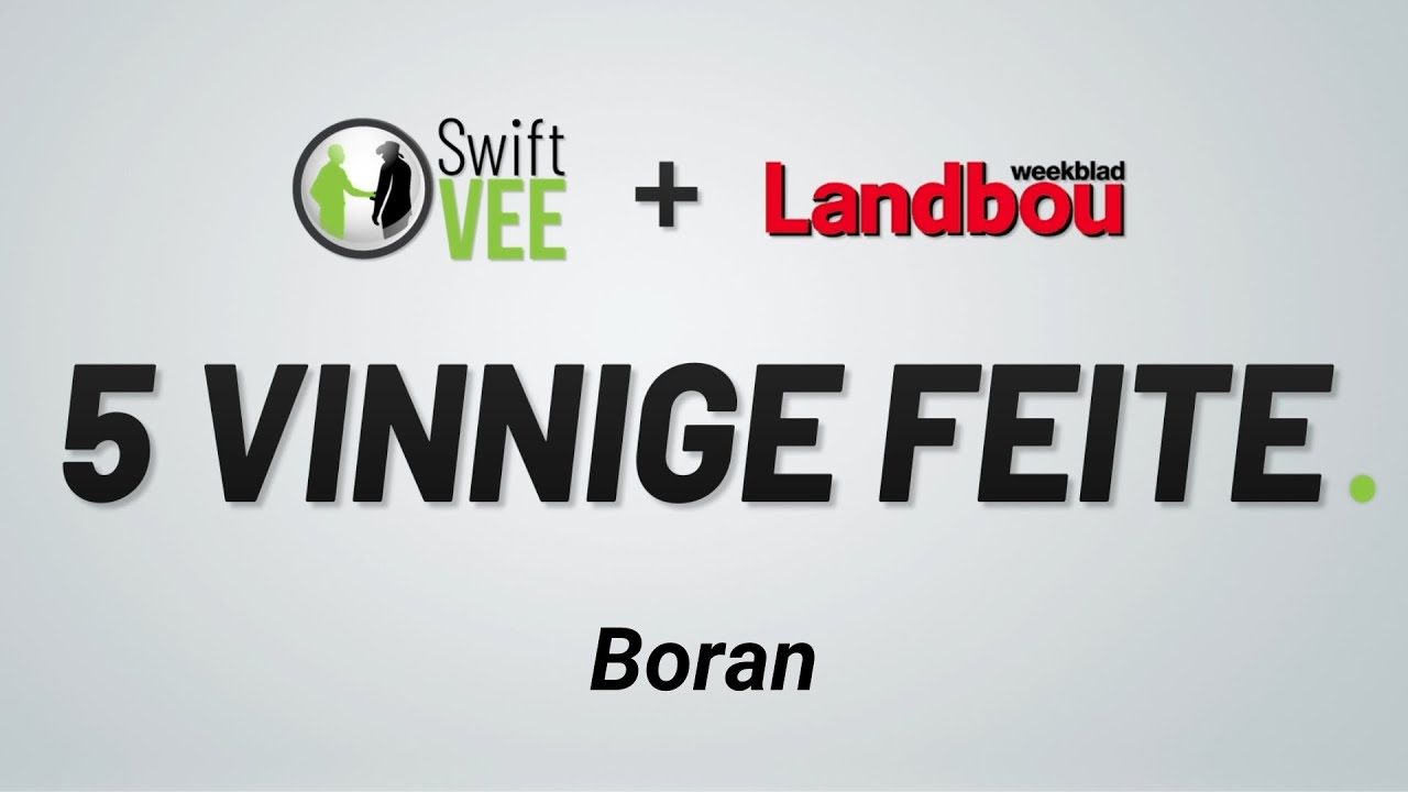 5 Vinnige Feite - Boran - YouTube
