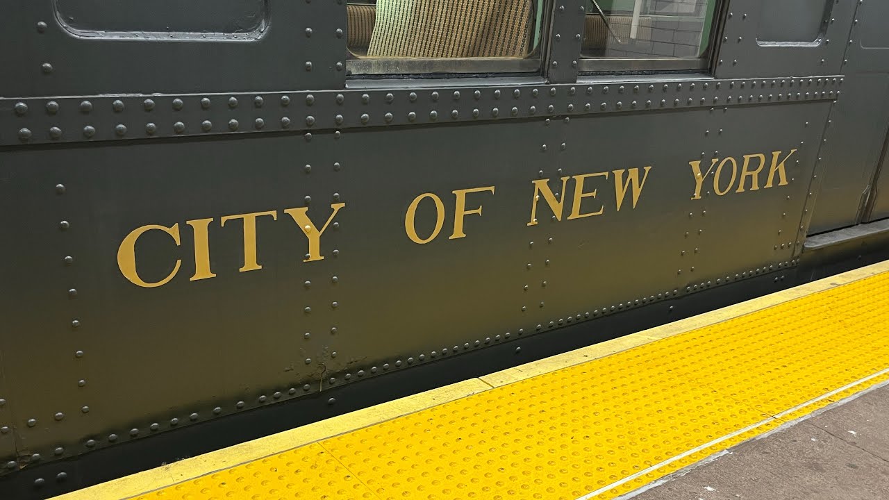 [MTA NYCTM] R1-9 Holiday train car being towed by work train at ...