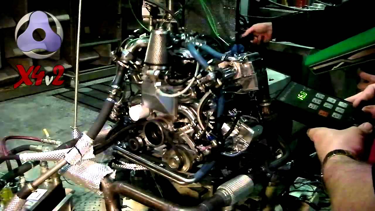 Revetec X4v2 Engine warming up prior to Testing - YouTube