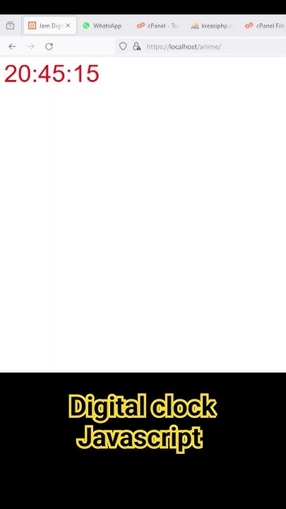 Digital Clock Javascript Javascript Javascripttutorial Shorts Youtube 