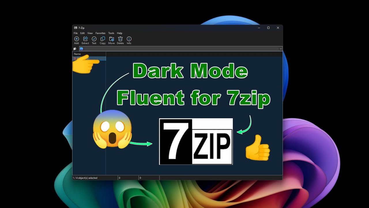 😱 Dark Mode Fluent for 7zip 🤯 - YouTube