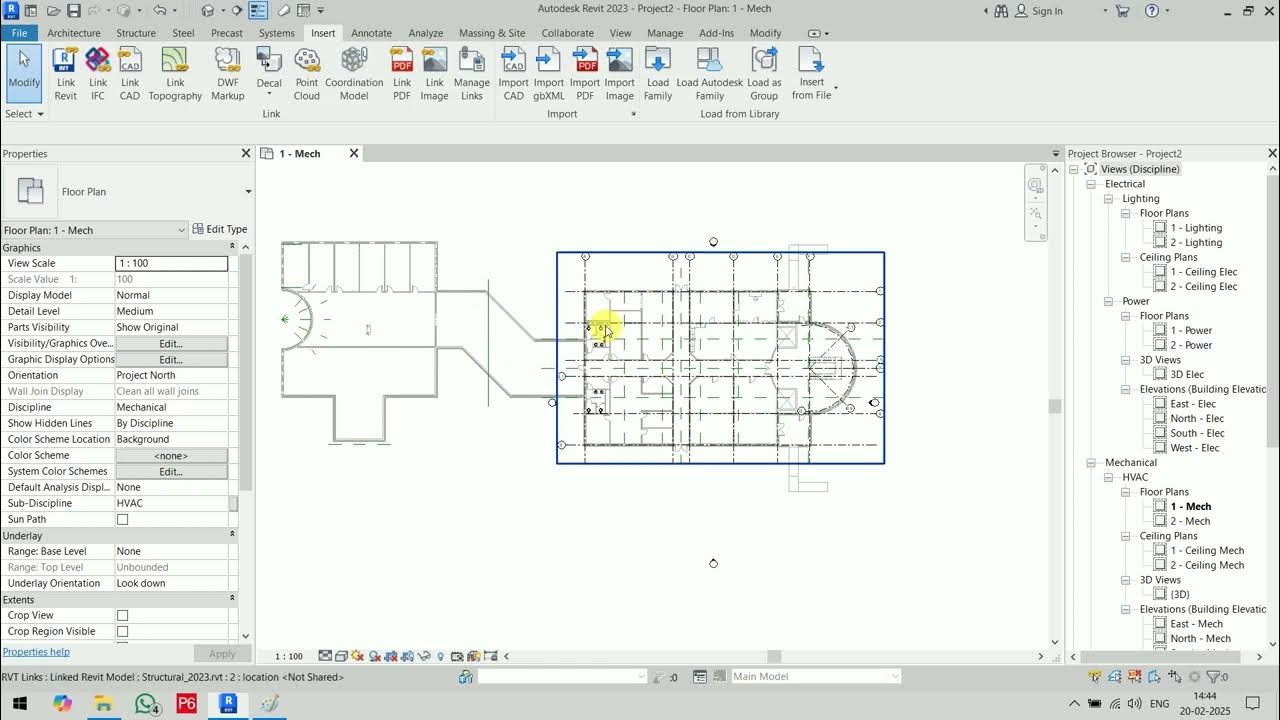 How to link Revit Model in MEP | How to copy monitor | Create Spaces and Floor plans in MEP ...