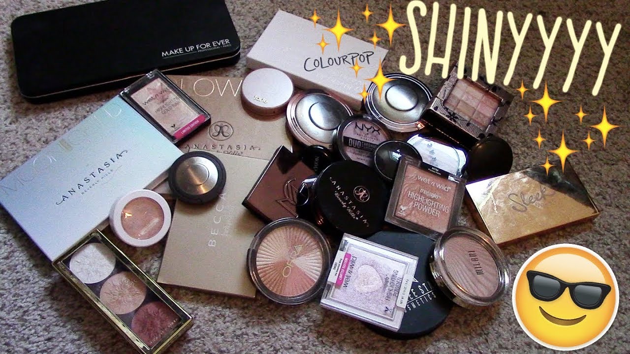 MY HIGHLIGHTER COLLECTION! SWATCHES & OPINIONS - YouTube