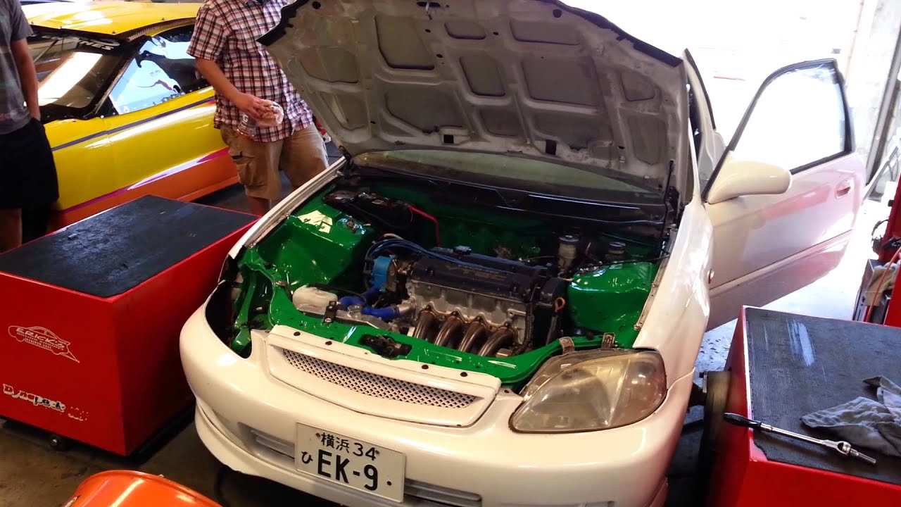H23A itb's with highend 4 to 1 headers - YouTube