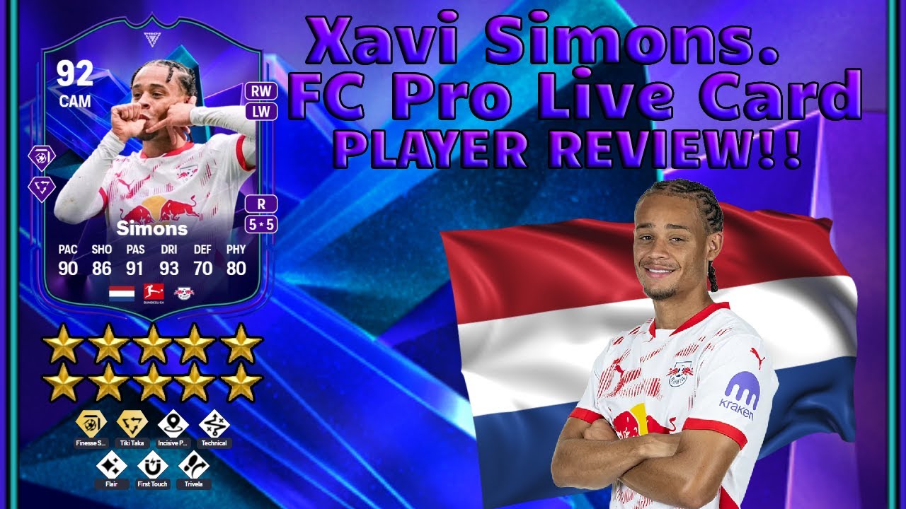 🔥92 Rated Xavi Simons FC PRO Live Player Review! FULLY UPGRADED Pro ...