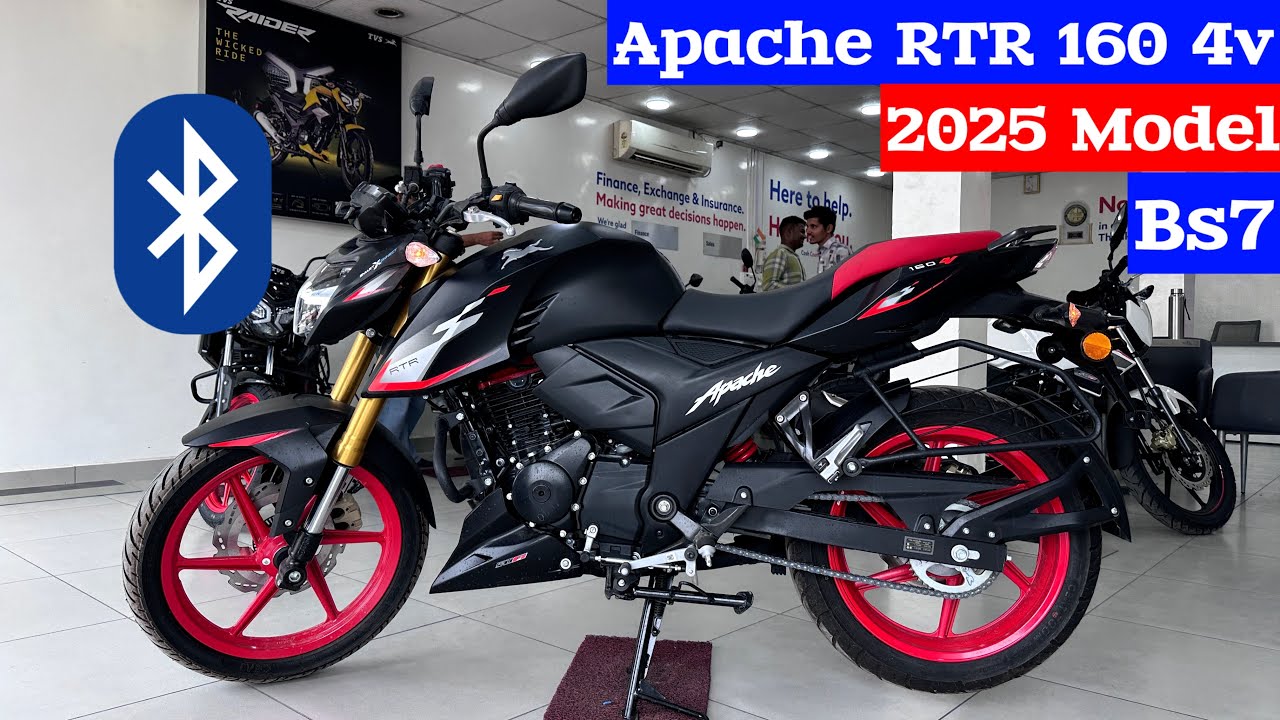 New Tvs Apache RTR 160 4v 2025 Model Review | Tvs Apache RTR 160 4v Black Edition | Tvs Apache ...