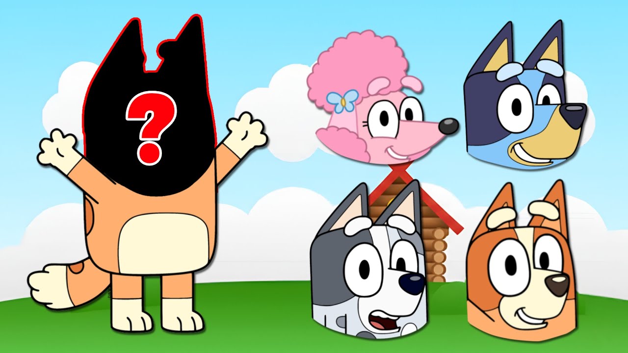 Bluey And Friends Learn Colors Match Shapes & Play Dress Up - YouTube