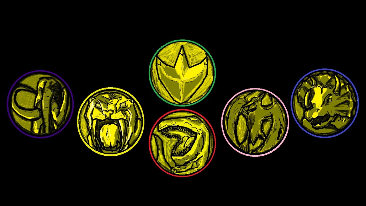 Mighty Morphin Power Rangers Coins & Morphs on Paint - YouTube