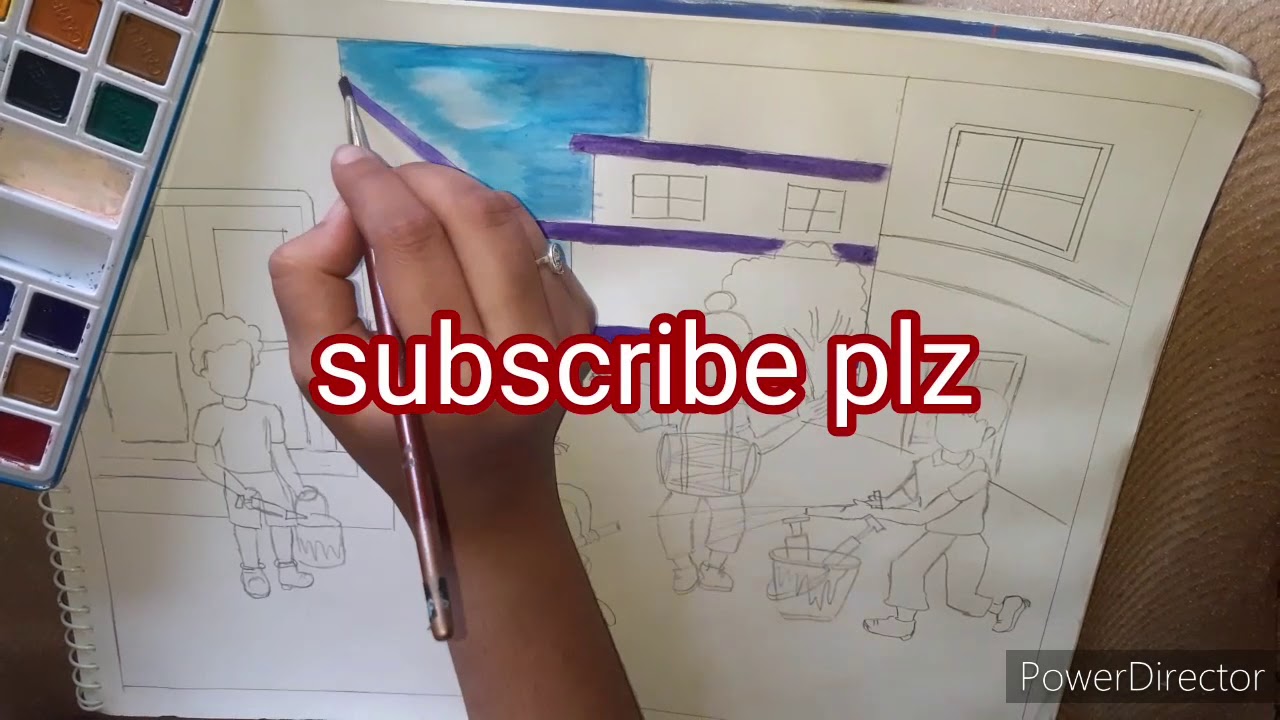 rang panchami drwaing 2020 easy, happy holi drawing, easy drawing ...