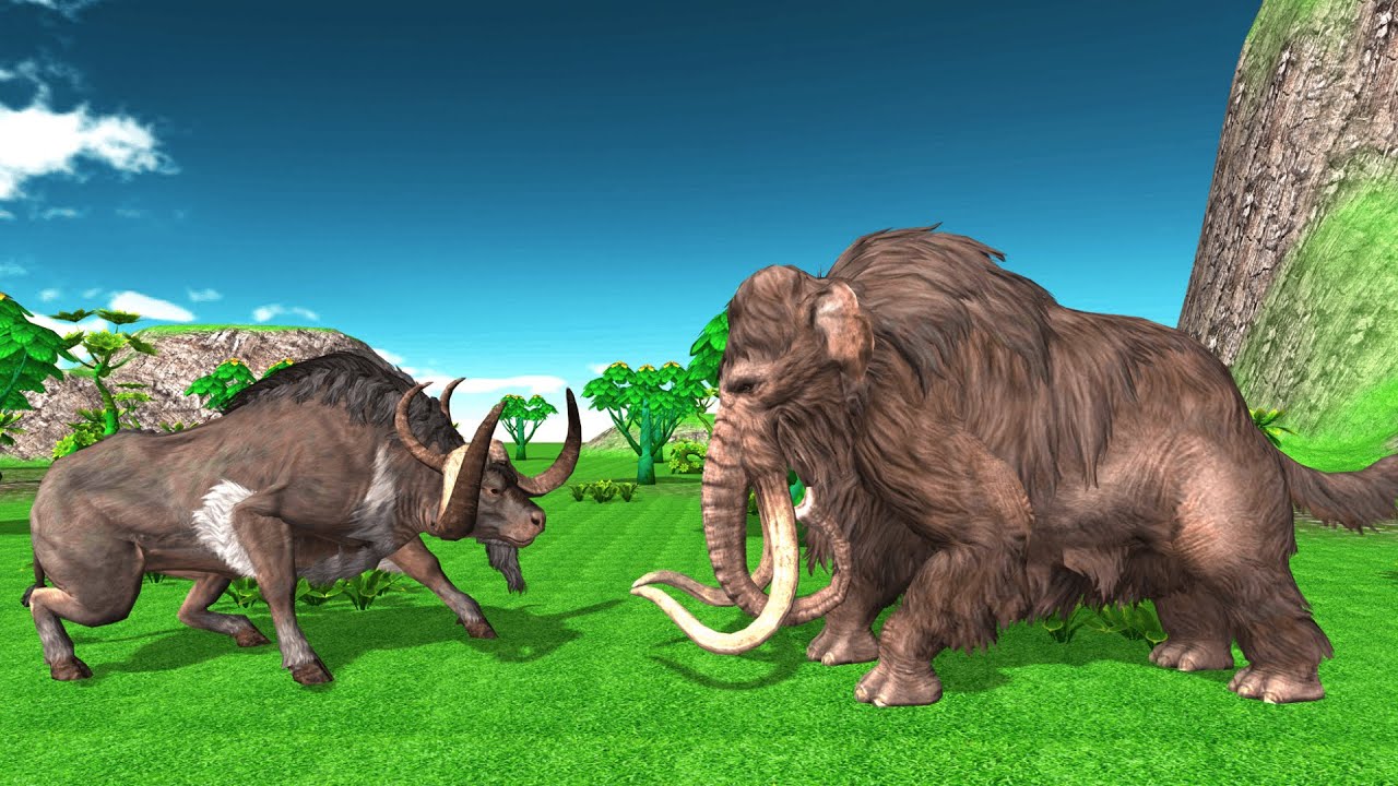 Wild Monster Mammoth VS Buffalo and Boar | Wild Animals Fight | Cunning ...