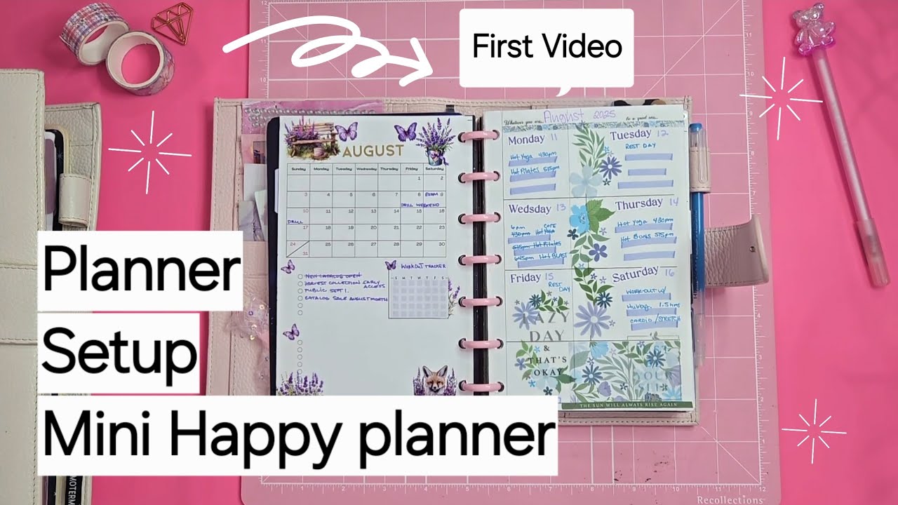 Planner Setup Mini Happy Planner | August 2025 - YouTube