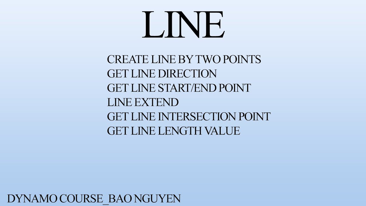Dynamo Basic_Working With Line - YouTube