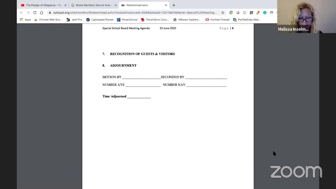 Catty Virtual Board Meeting - 6/23/2020 special - YouTube