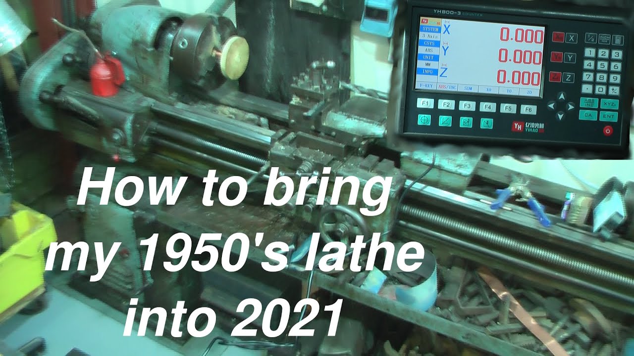DIY - Adding a Digital Read Out to a 1950's Mondial Simplex lathe - YouTube