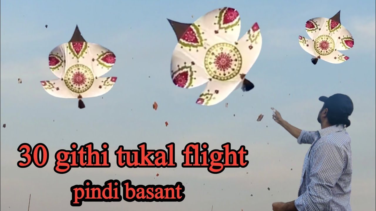30 githi patang tukal flight on Basant |beautiful kite flying Basant ...