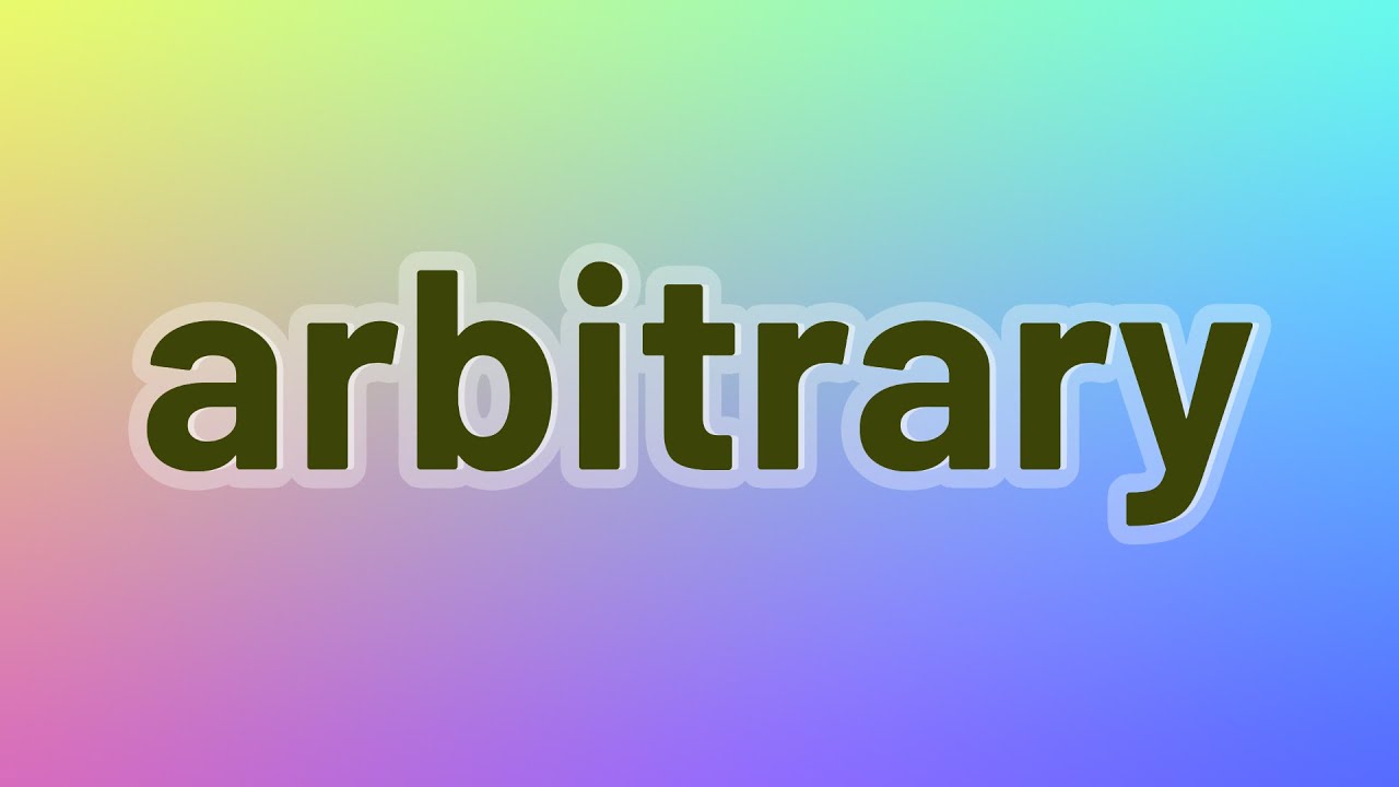 Arbitrary - 18 English Vocabulary Flashcards - YouTube