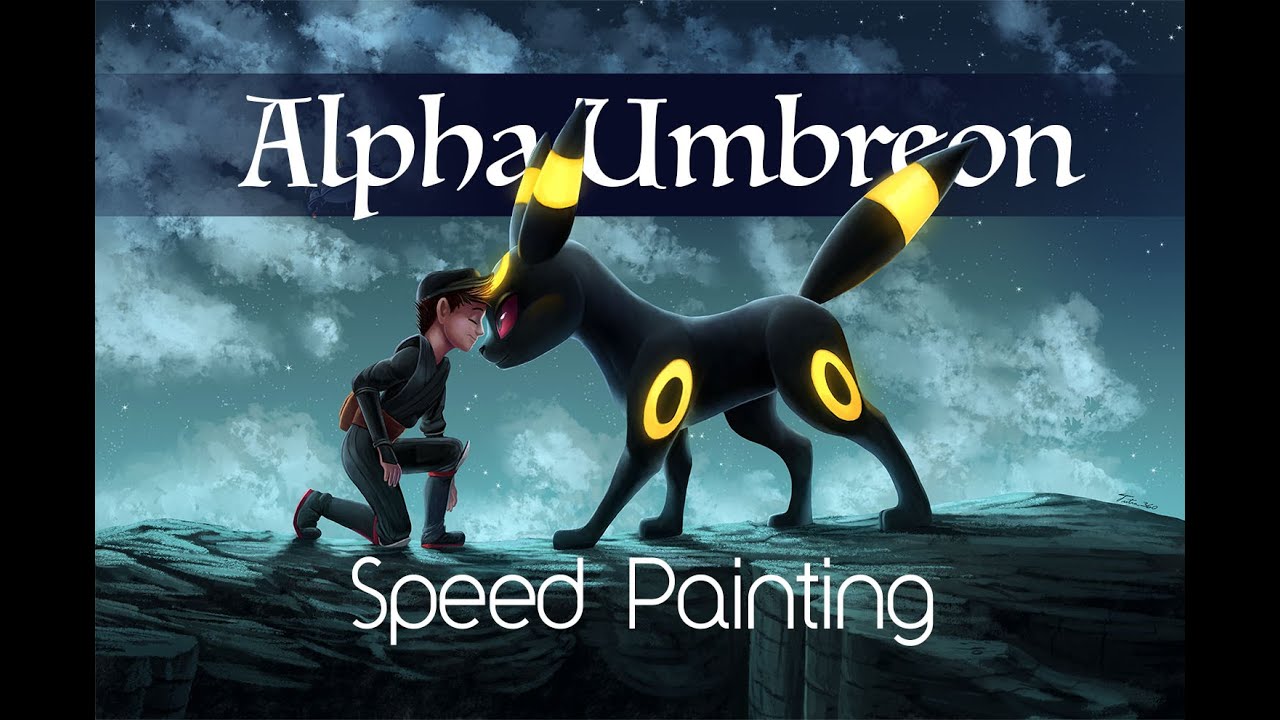 Alpha Umbreon - Fan Art Speed Painting - YouTube
